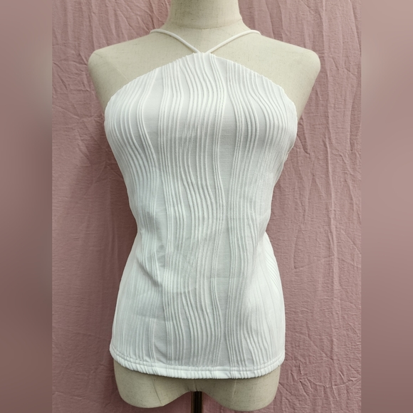 SHEIN | Tops | Shein Priv Plus Size Solid Textured Cami Halter Top Xl ...